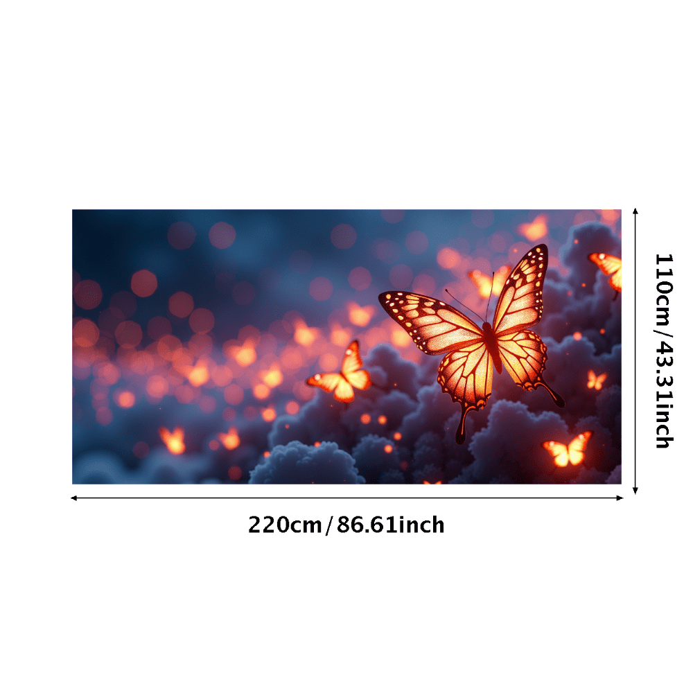 LUUFILx Vibrant Colorful Butterfly Themed Backdrop Banner Party ...