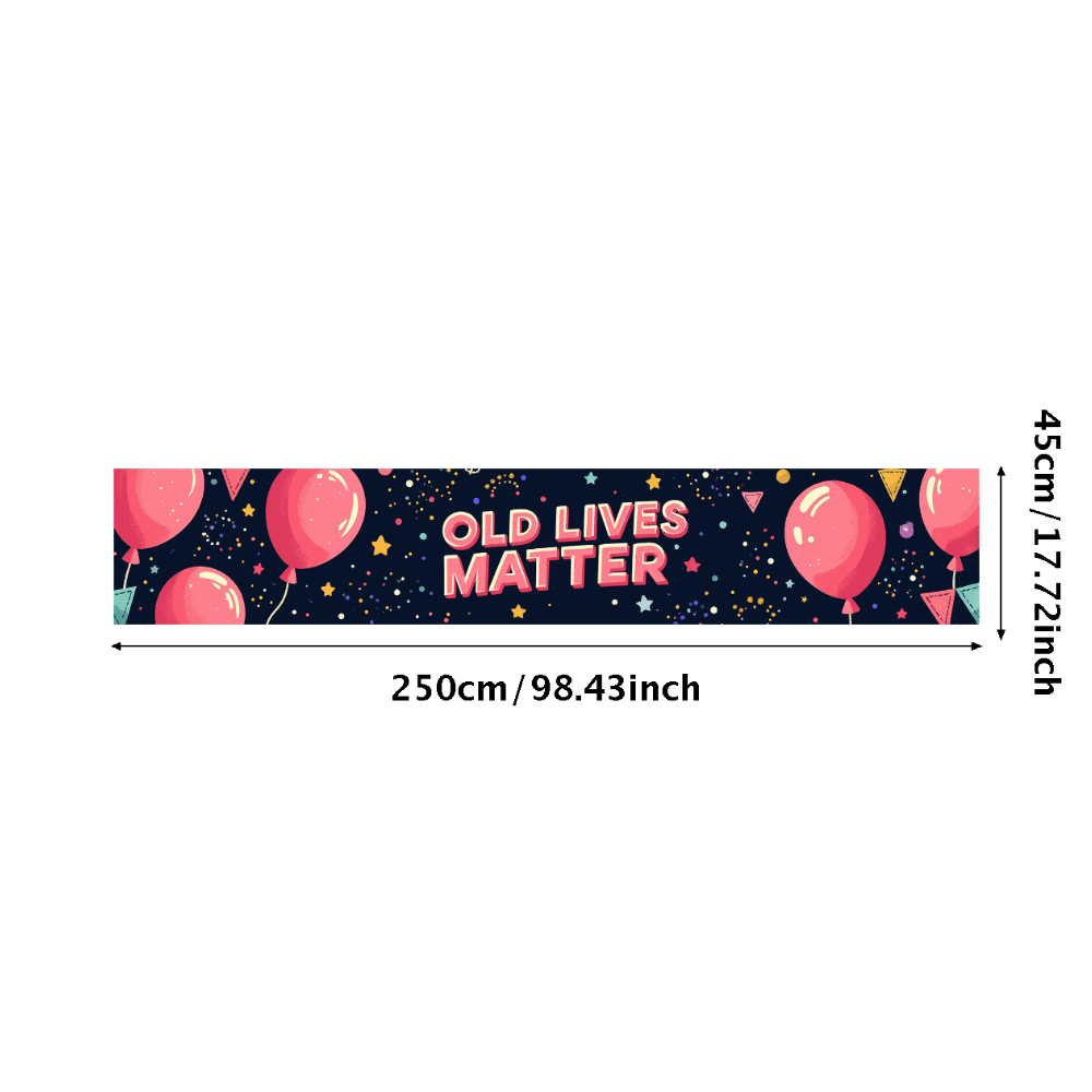 LUUFILx Vibrant Party Banner with Balloon and Star Elements Old Lives ...