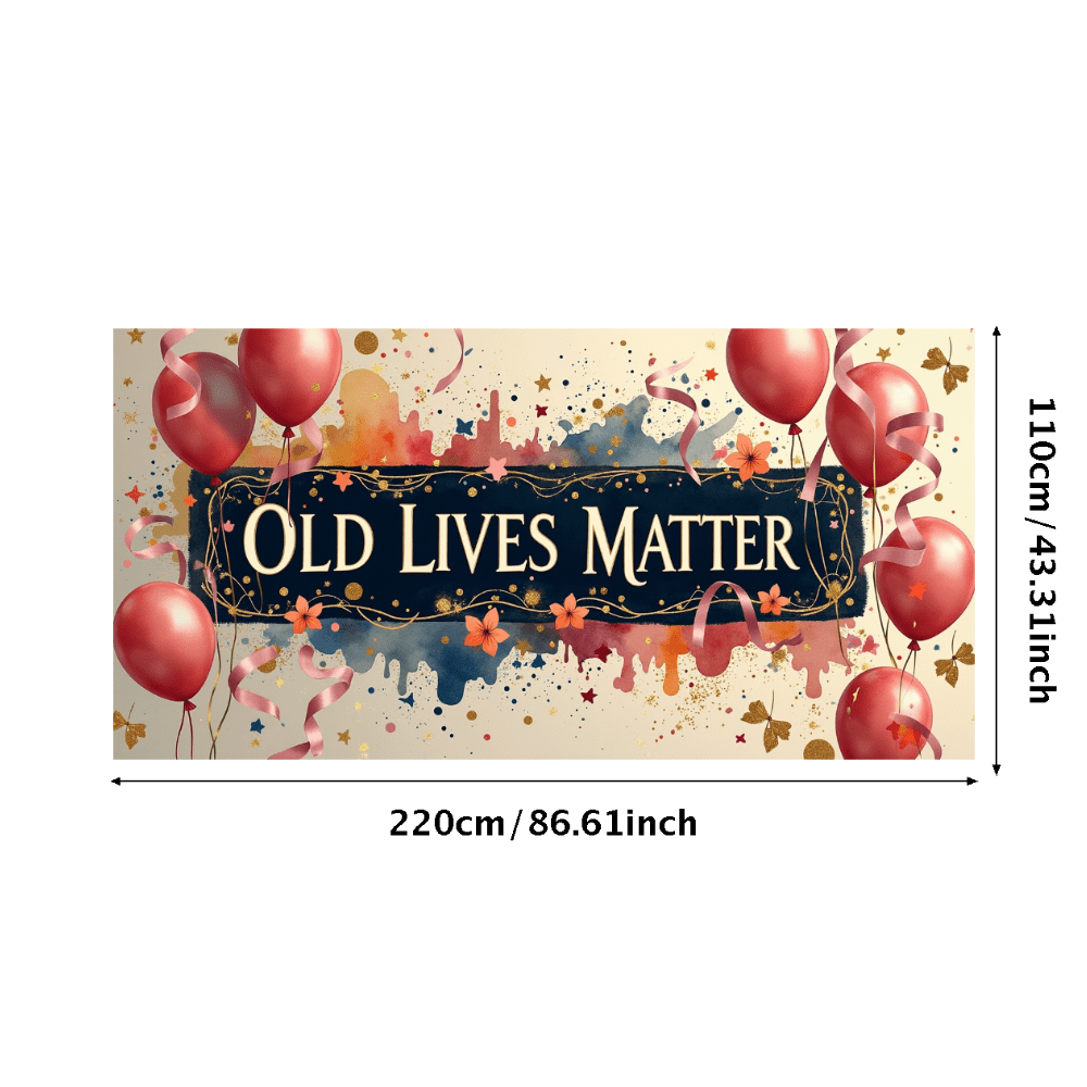 LUUFILx Vibrant Party Banner with Balloon and Star Elements Old Lives ...