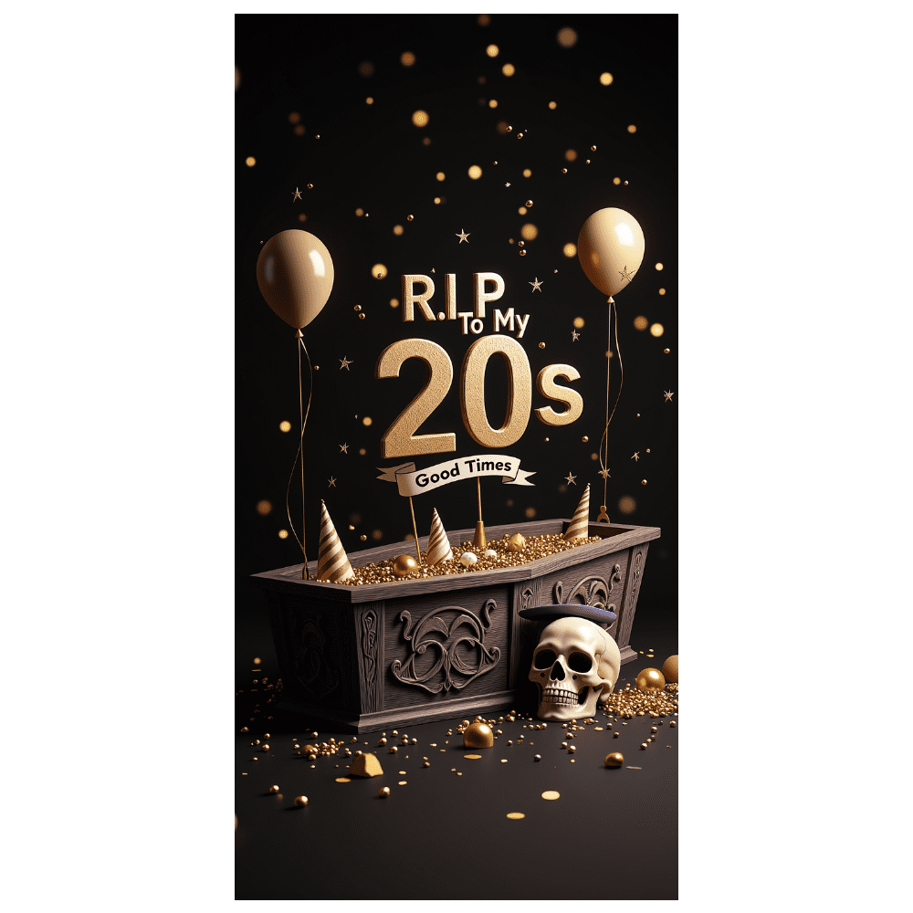 LUUFILx Vibrant Watercolor Themed Banner with Skull and Coffin Element ...