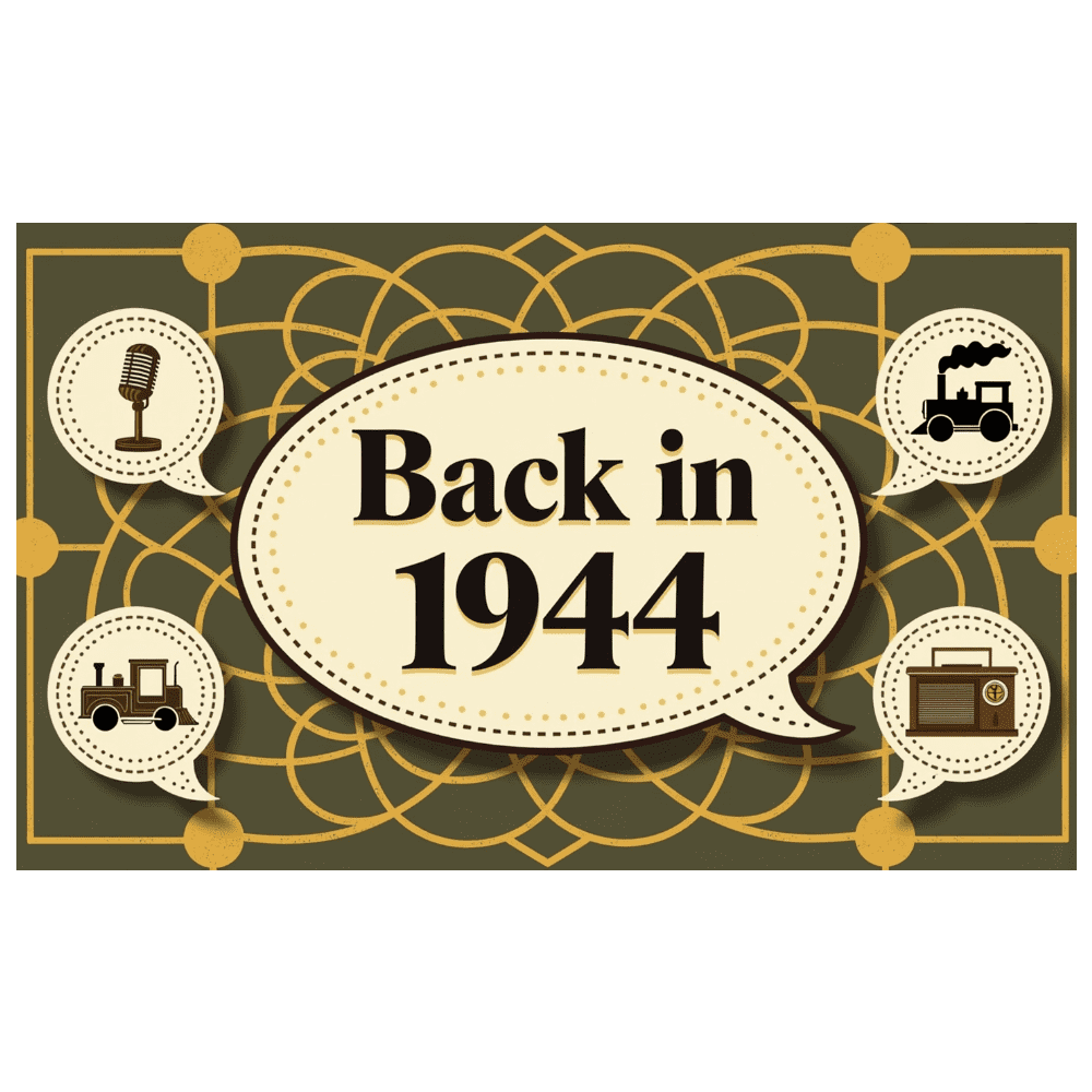 LUUFILx Vintage 1944 Backdrop Banner Retro Party Decoration Nostalgia ...