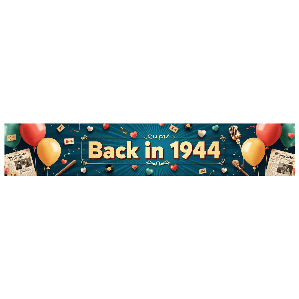 LUUFILx Vintage 1944 Backdrop Banner Retro Party Decoration Nostalgia ...