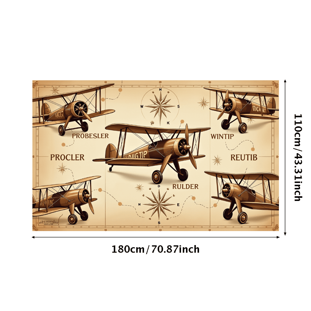 LUUFILx Vintage Airplane Backdrop for Aviation Themed Party Background ...