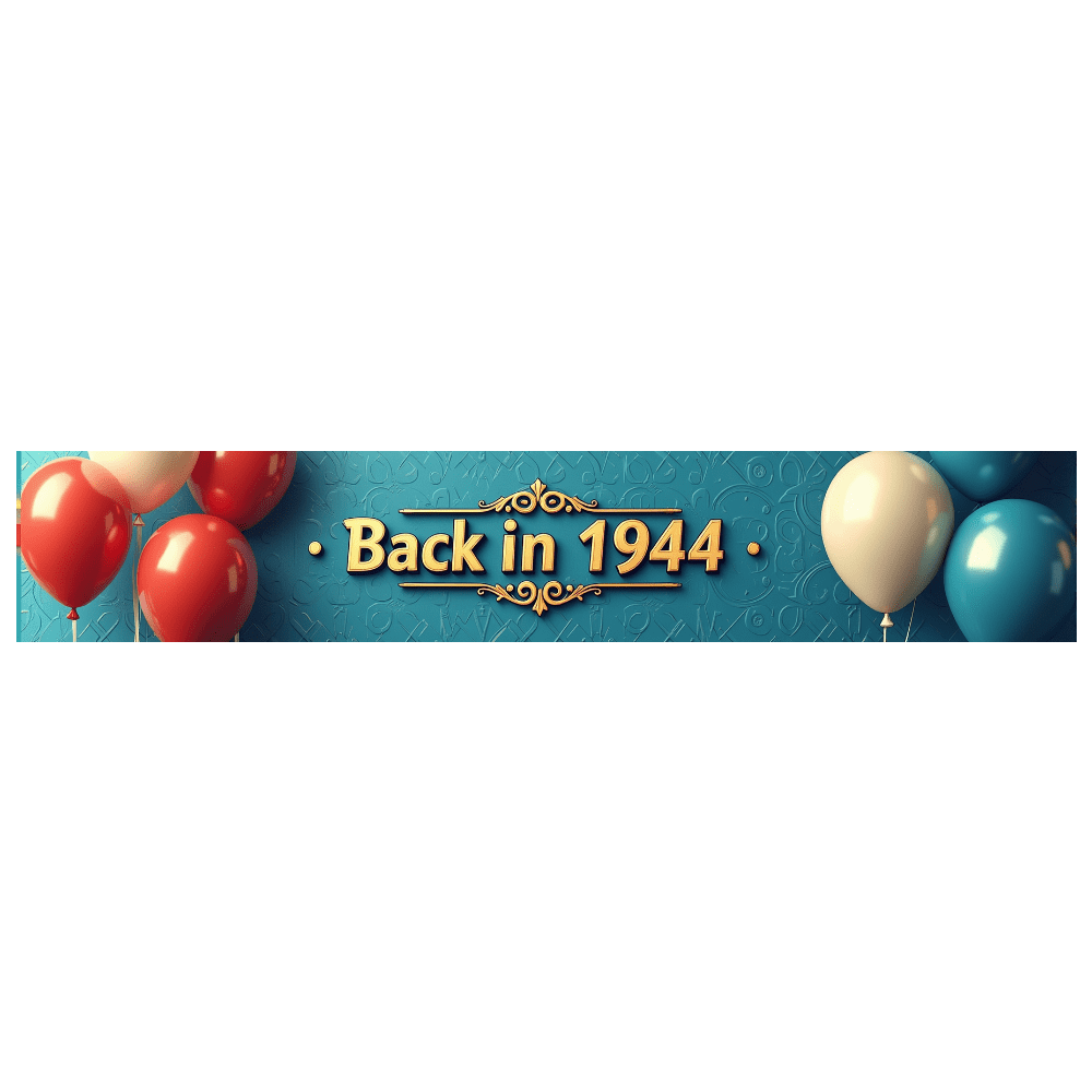 LUUFILx Vintage Themed Backdrop Banner with Star Patterns Back in 1944 ...