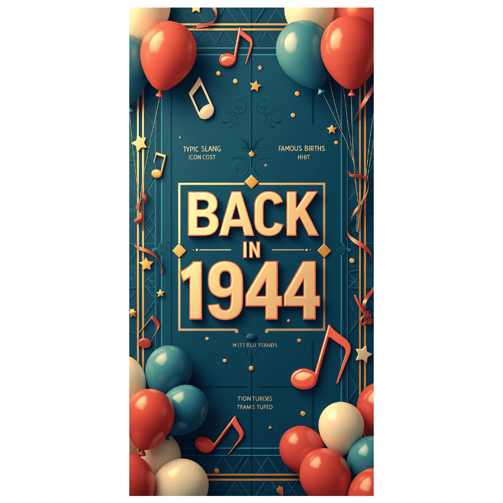 LUUFILx Vintage Themed Backdrop Banner with Star Patterns Back in 1944 ...