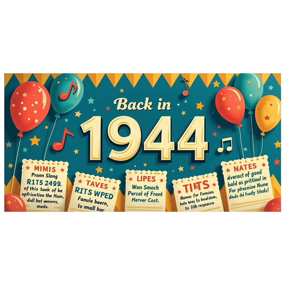 LUUFILx Vintage Themed Backdrop Banner with Star Patterns Back in 1944 ...