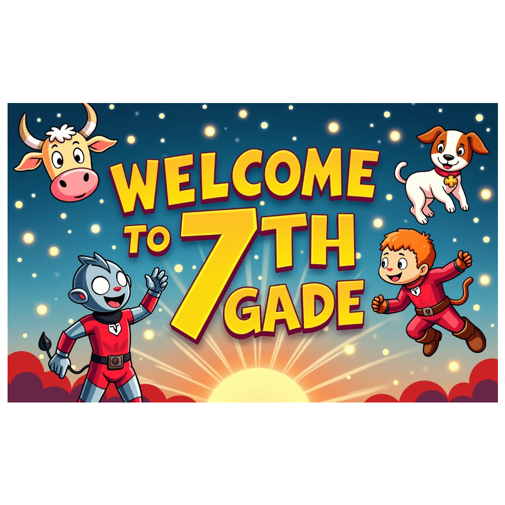 LUUFILx Welcome to 7th Grade Party Decoration School Theme Banner ...