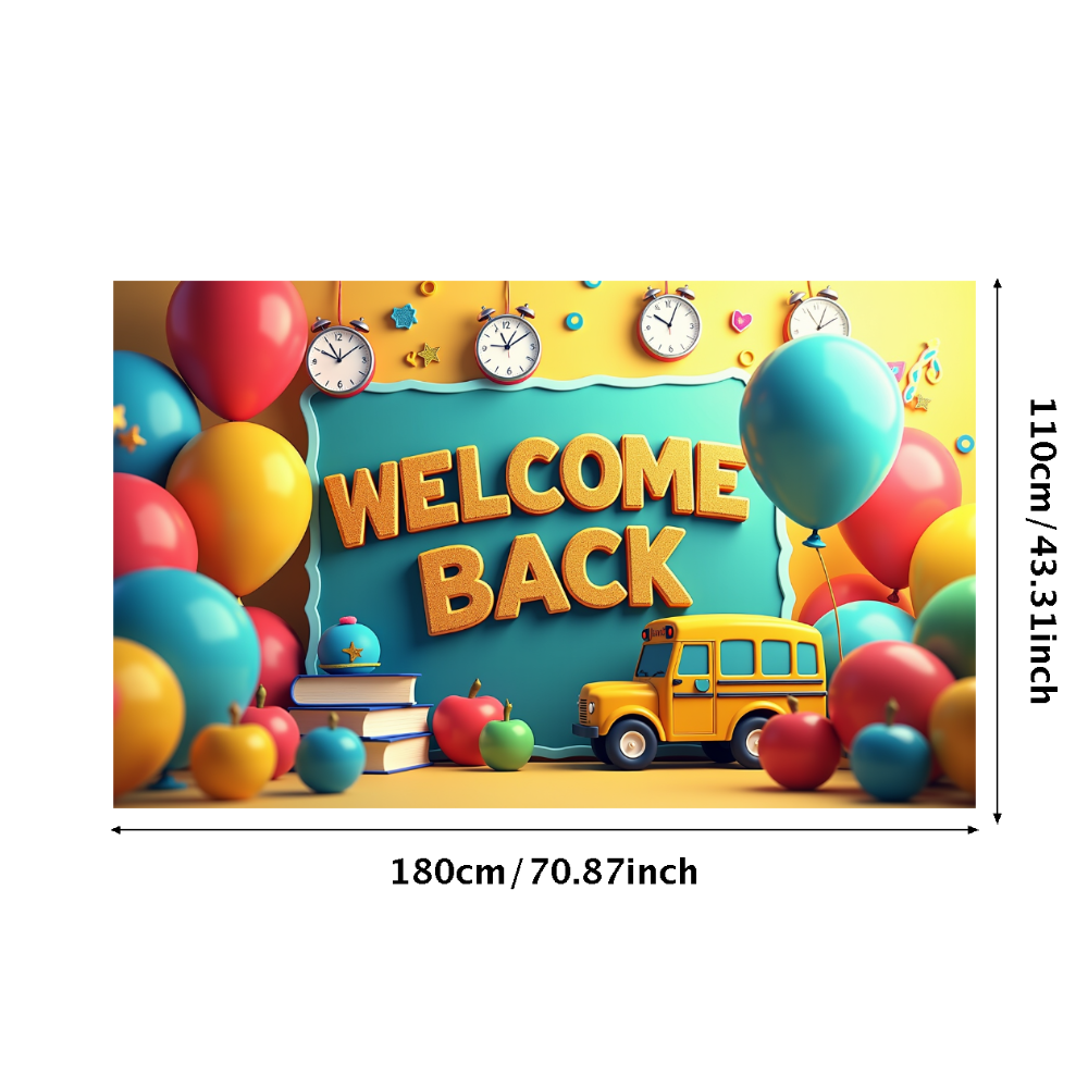 LUUFILx Welcome Back Banner Colorful School Decor Party Supplies ...