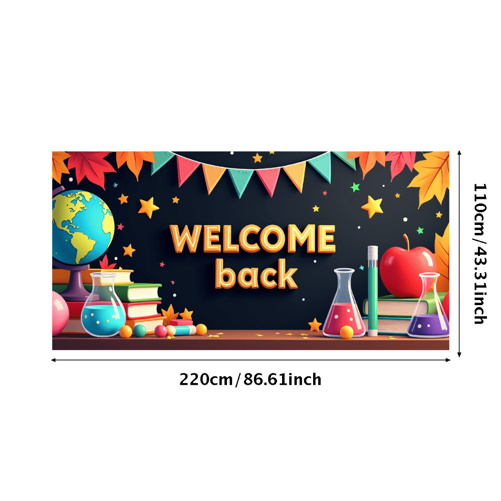LUUFILx Welcome Back Banner Colorful School Decor Party Supplies ...