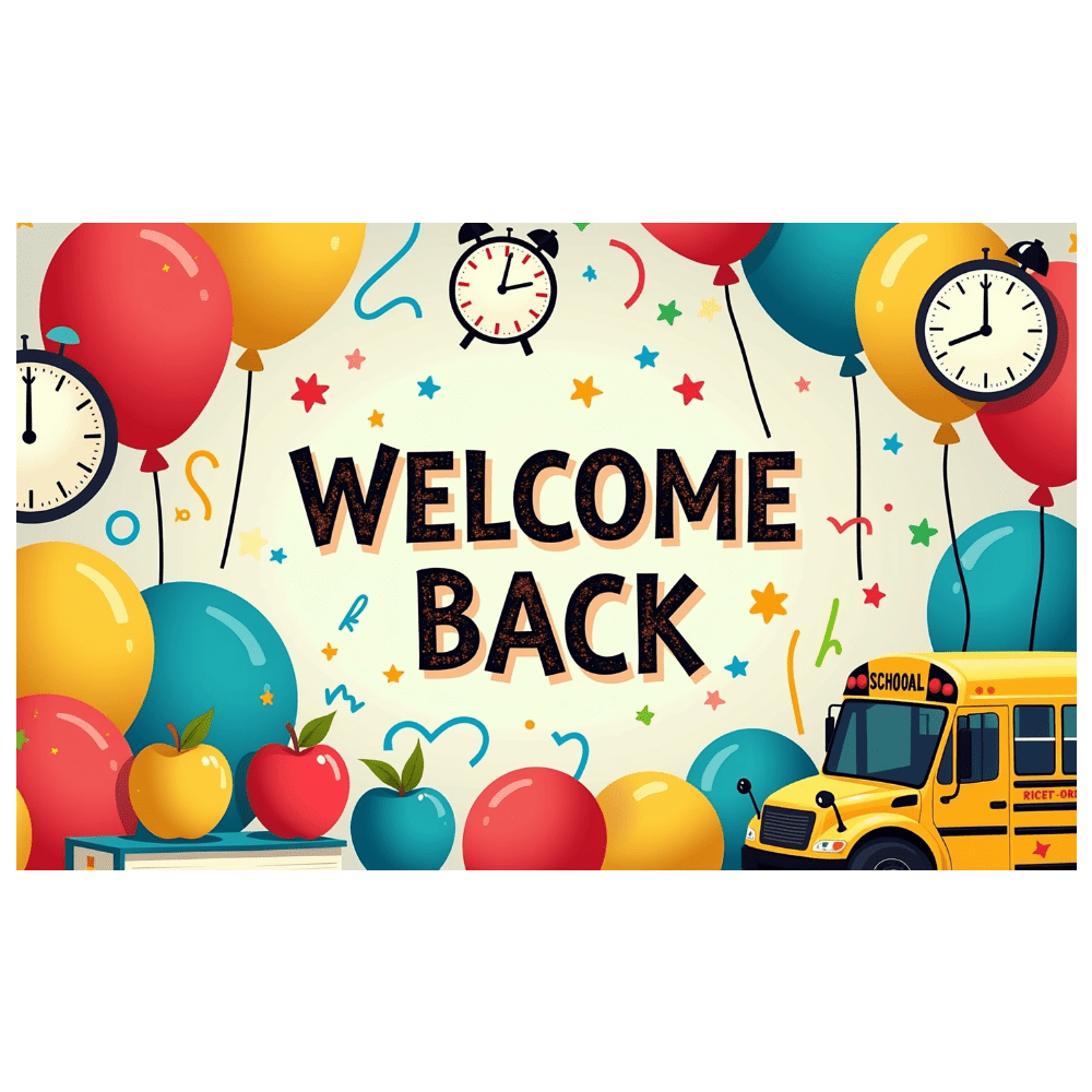 LUUFILx Welcome Back Banner Colorful School Decor Party Supplies ...