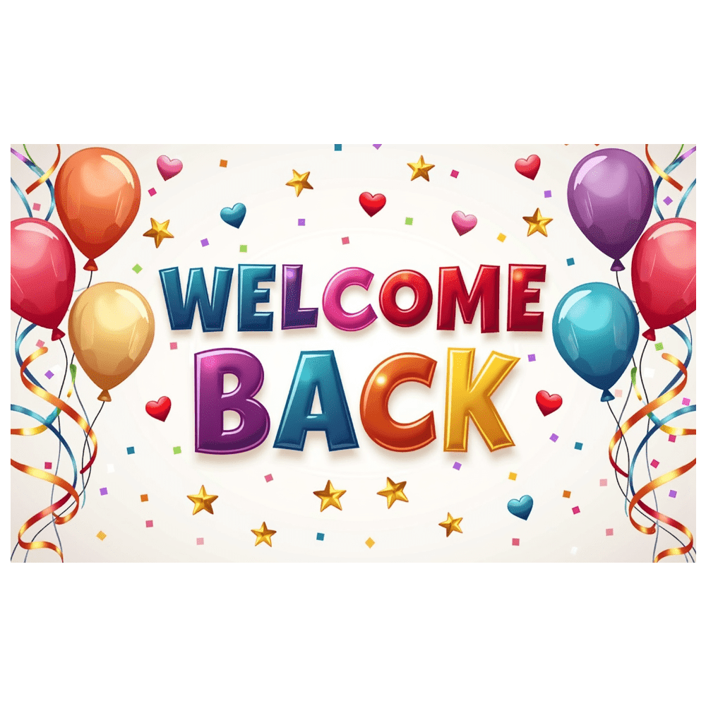 LUUFILx Welcome Back Banner for Office School Decorations with Balloons ...