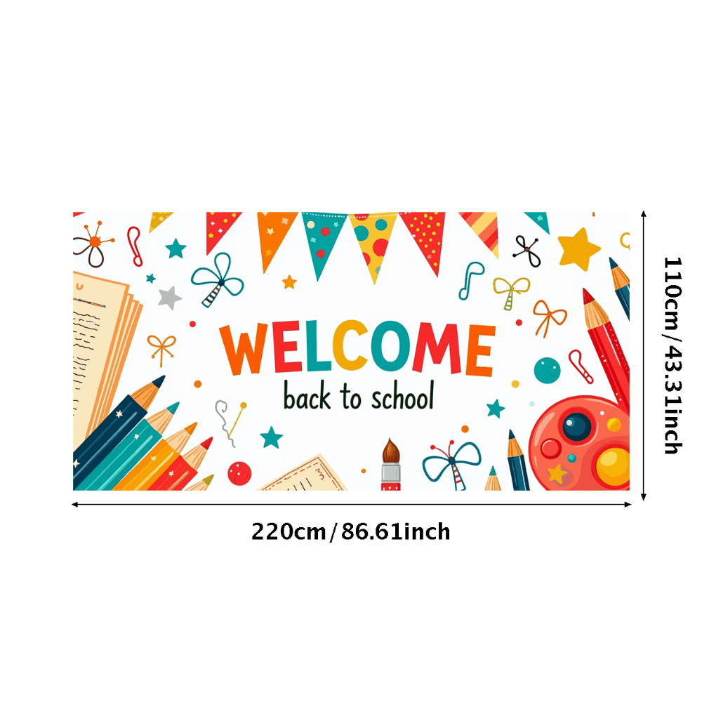 LUUFILx Welcome Back to School Banner Backdrop for Classroom Decor Kids ...