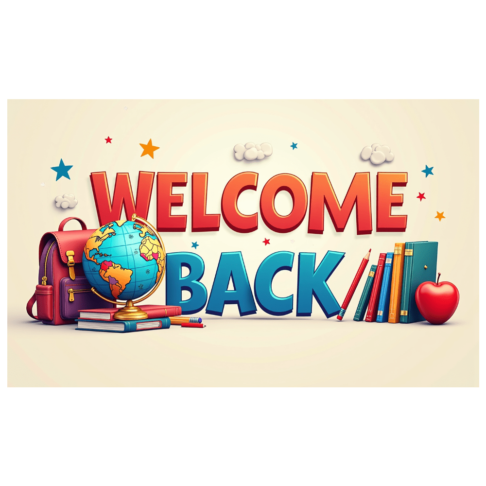 LUUFILx Welcome Back School Banner Backdrop Classroom Decoration ...