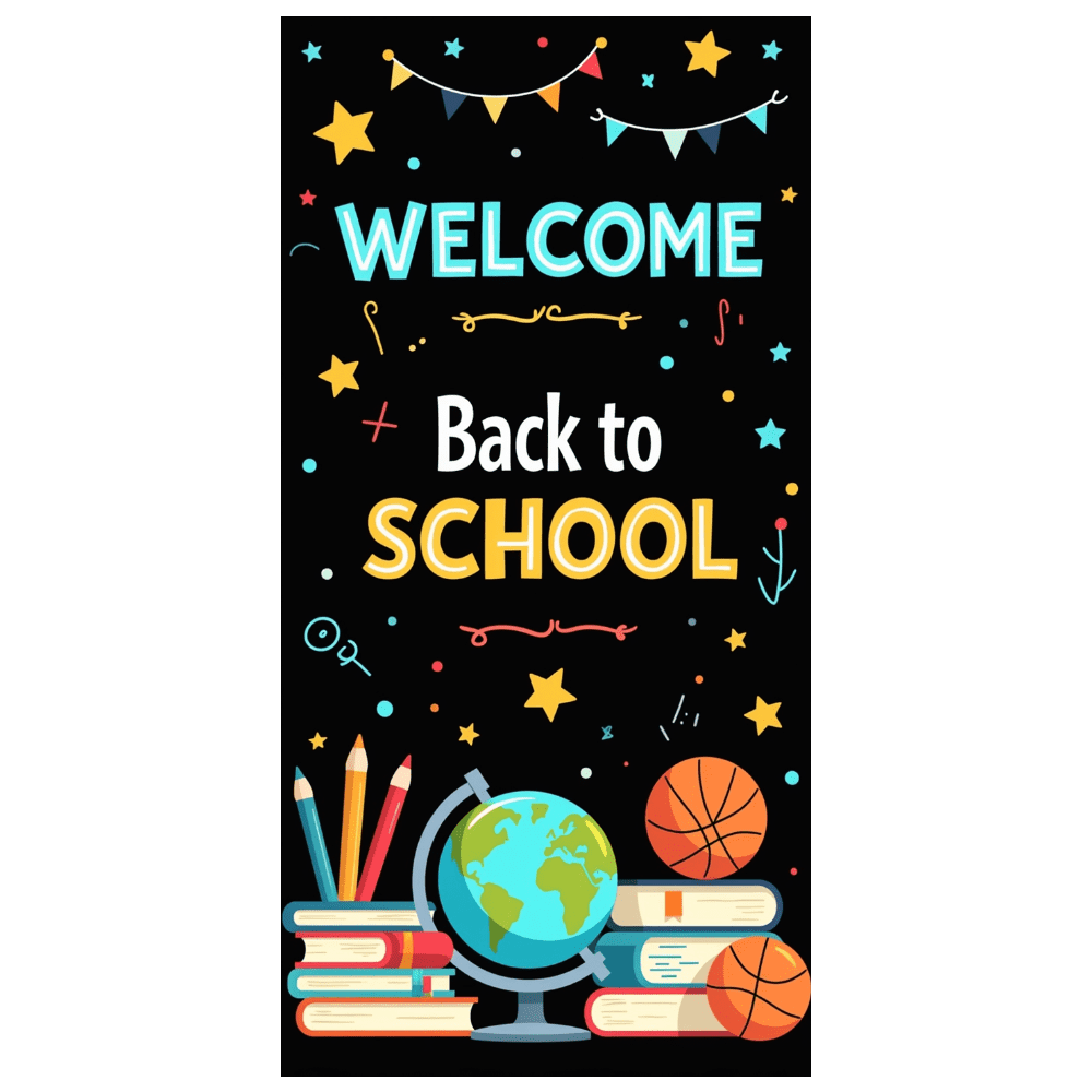 LUUFILx Welcome Back to School Educational Banner Backdrop with ...