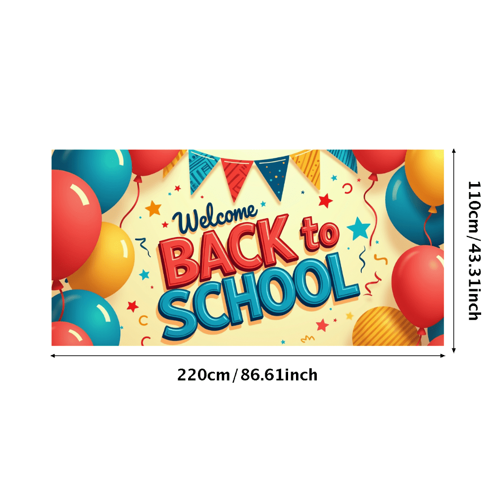 LUUFILx Welcome Back to School Banner Colorful Decorations Backdrop ...