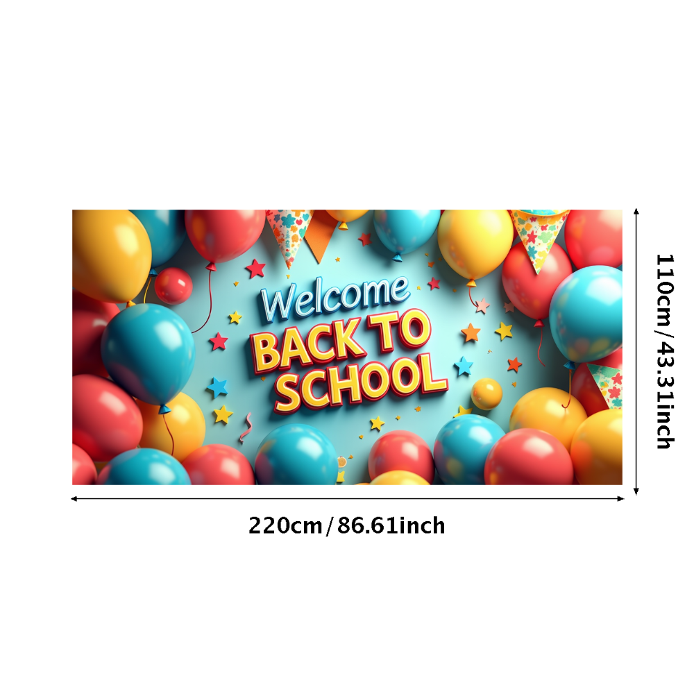 LUUFILx Welcome Back to School Banner Colorful Decorations Backdrop ...