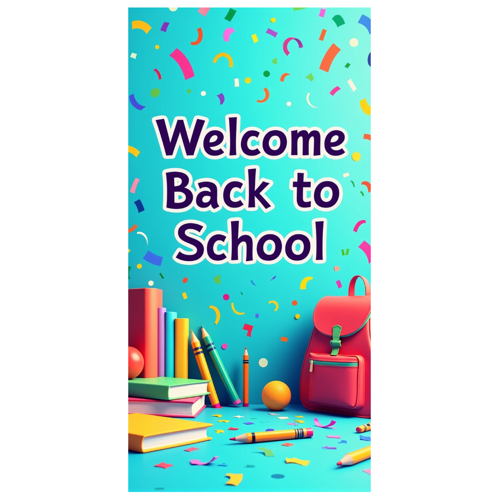 LUUFILx Welcome Back to School Banner Colorful Decorations Backdrop ...