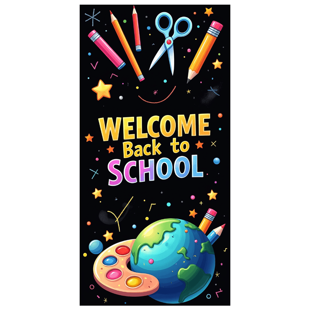 LUUFILx Welcome Back to School Banner Party Supplies Classroom Backdrop ...