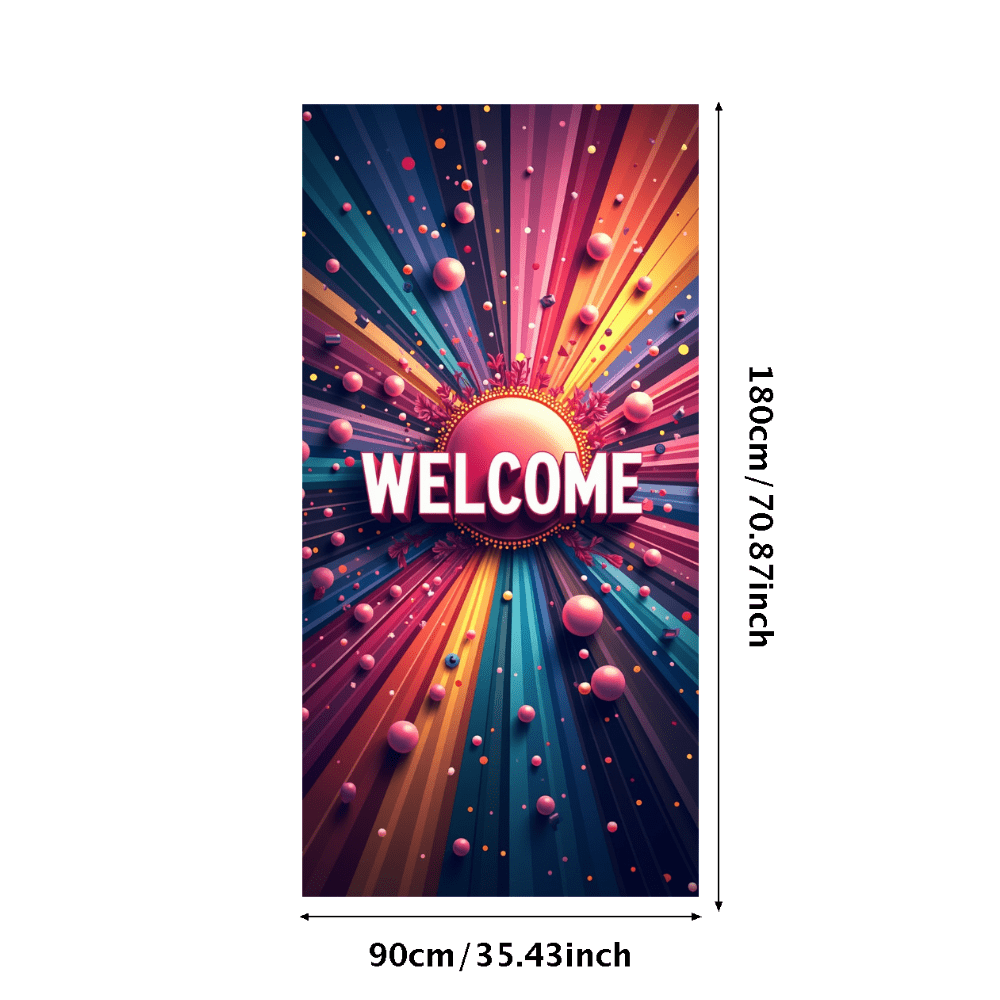 LUUFILx Welcome Backdrop Banner Vibrant Sunburst Design Perfect for ...