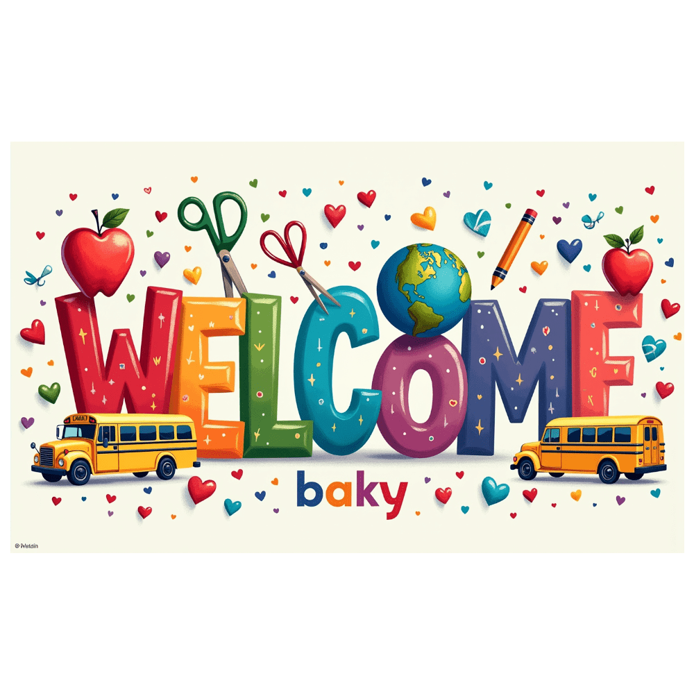 LUUFILx Welcome Backdrop Banner Vibrant Sunburst Design Perfect for ...