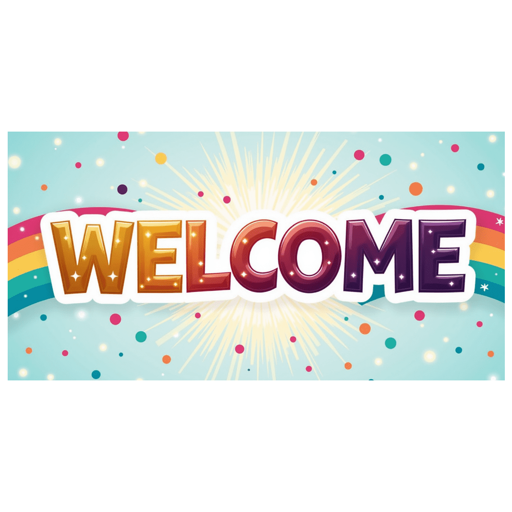 LUUFILx Welcome Backdrop Banner Vibrant Sunburst Design Perfect for ...