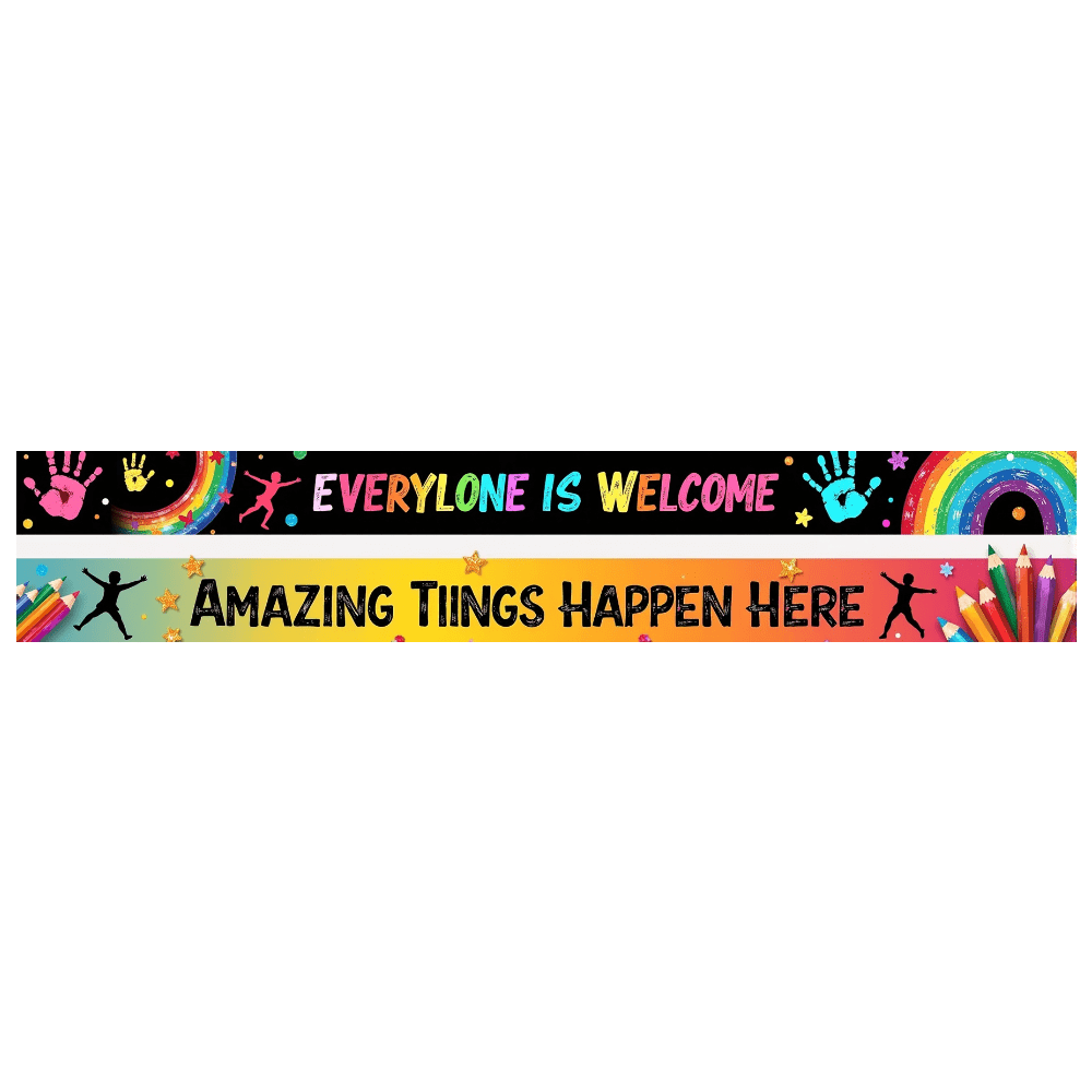 LUUFILx Welcome Banner Classroom Decoration Colorful Inspirational ...