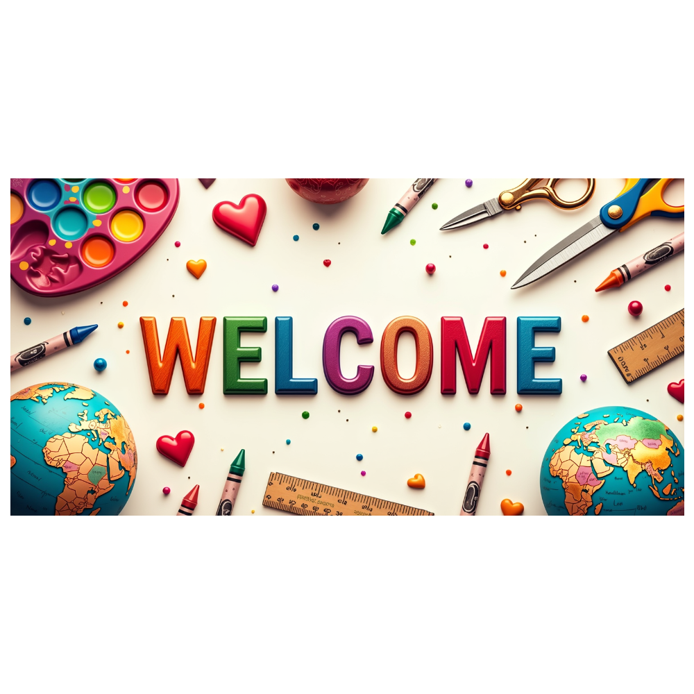 LUUFILx Welcome Banner with International Flags Circular Design ...