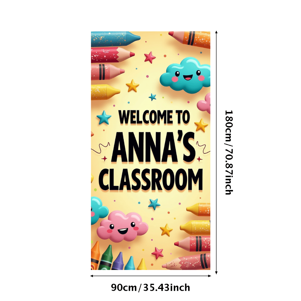 LUUFILx Welcome Classroom Banner for Kids Colorful Backdrop with ...