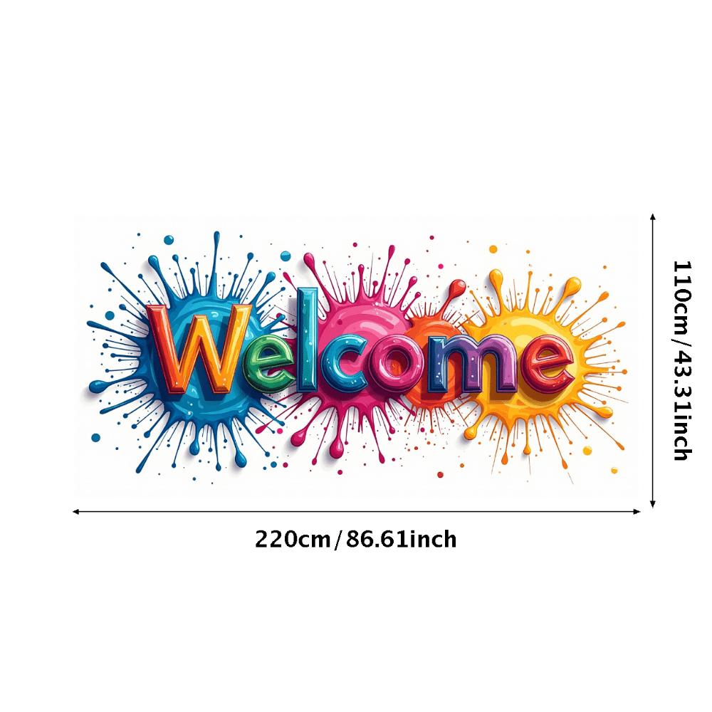 LUUFILx Welcome Colorful Backdrop Banner Vibrant Background for Party ...