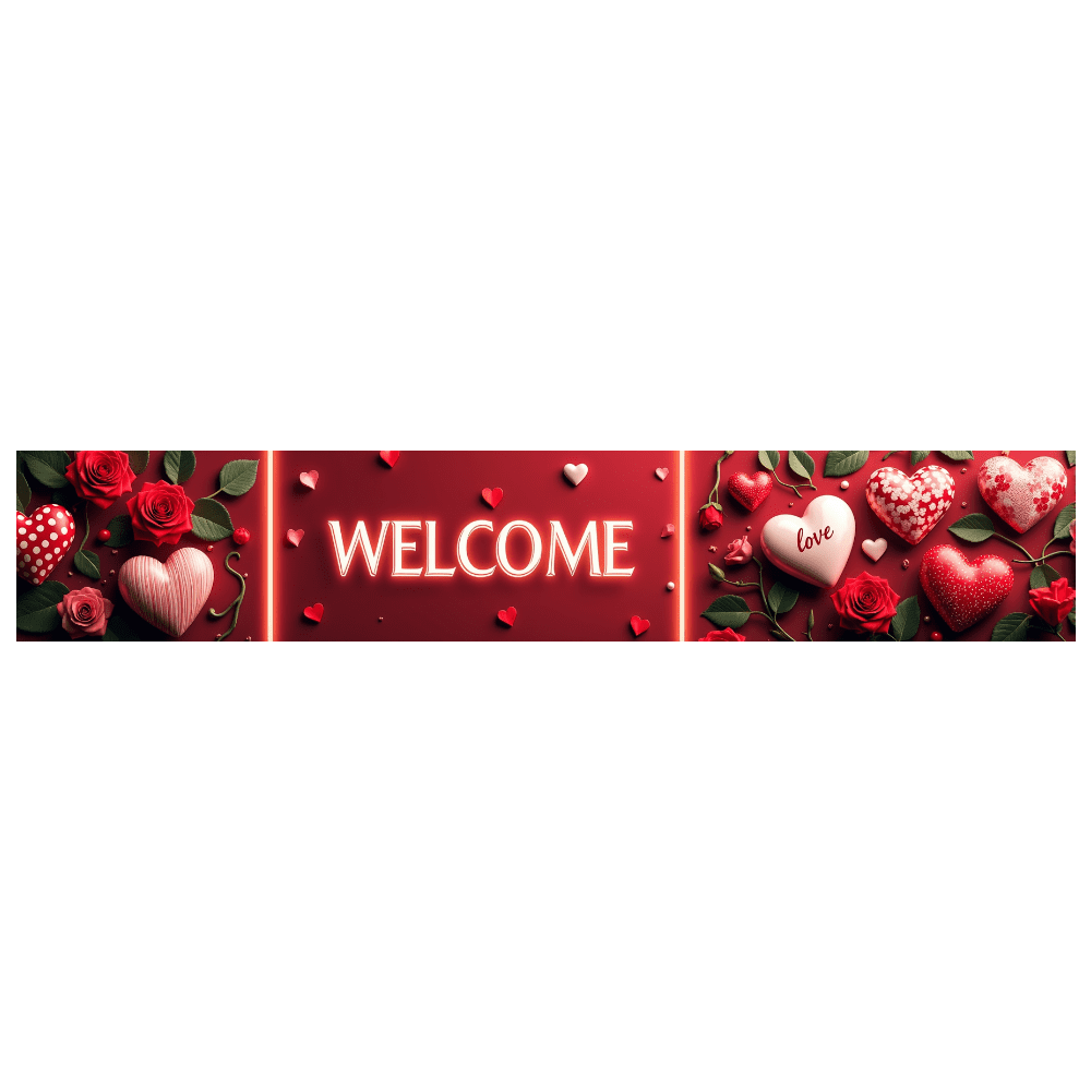 LUUFILx Welcome Floral Banner Roses Backdrop Party Background Venue ...
