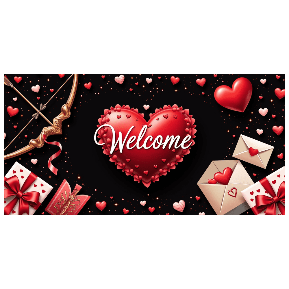 LUUFILx Welcome Floral Banner Roses Backdrop Party Background Venue ...