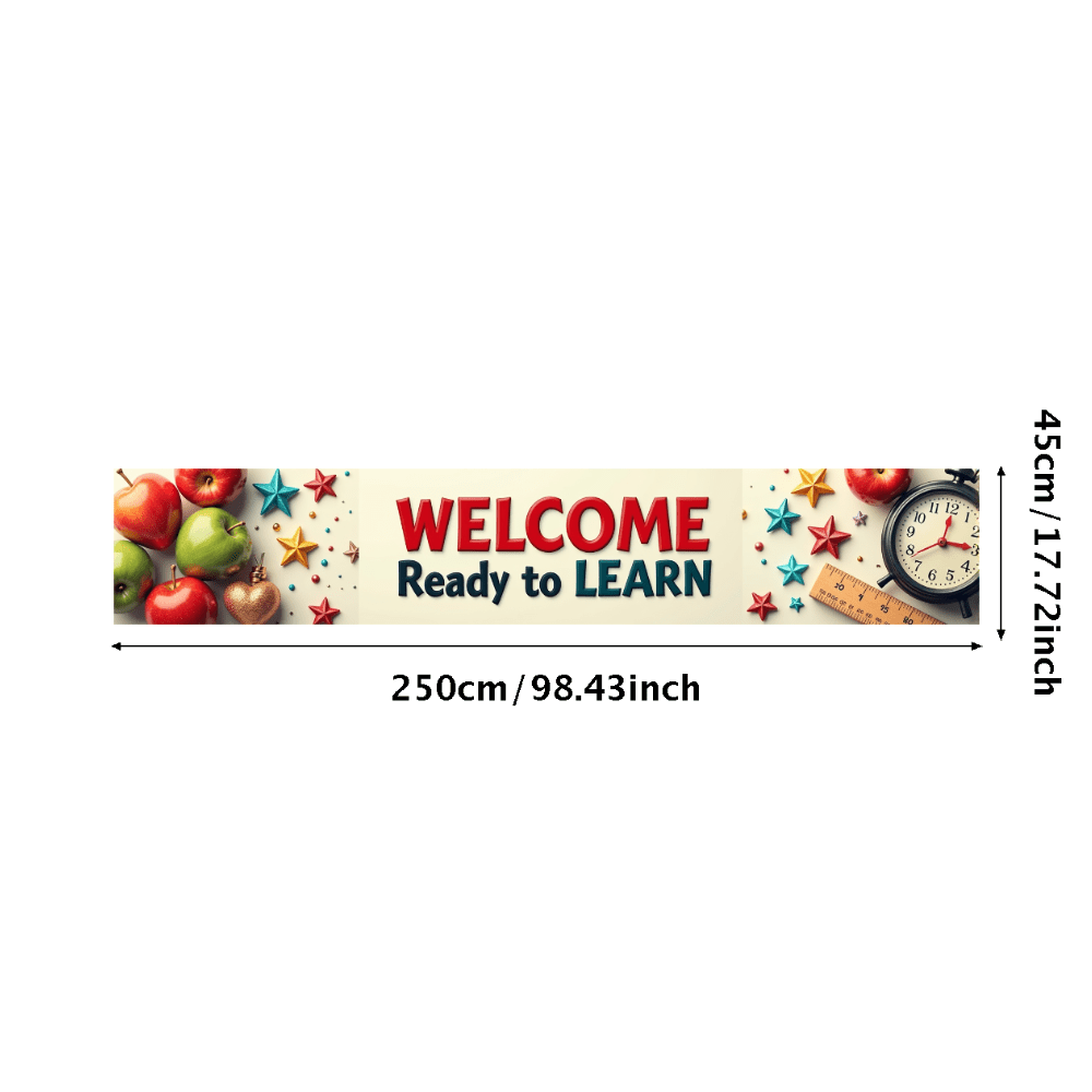 LUUFILx Welcome Ready to Learn School Classroom Banner Backdrop Star ...