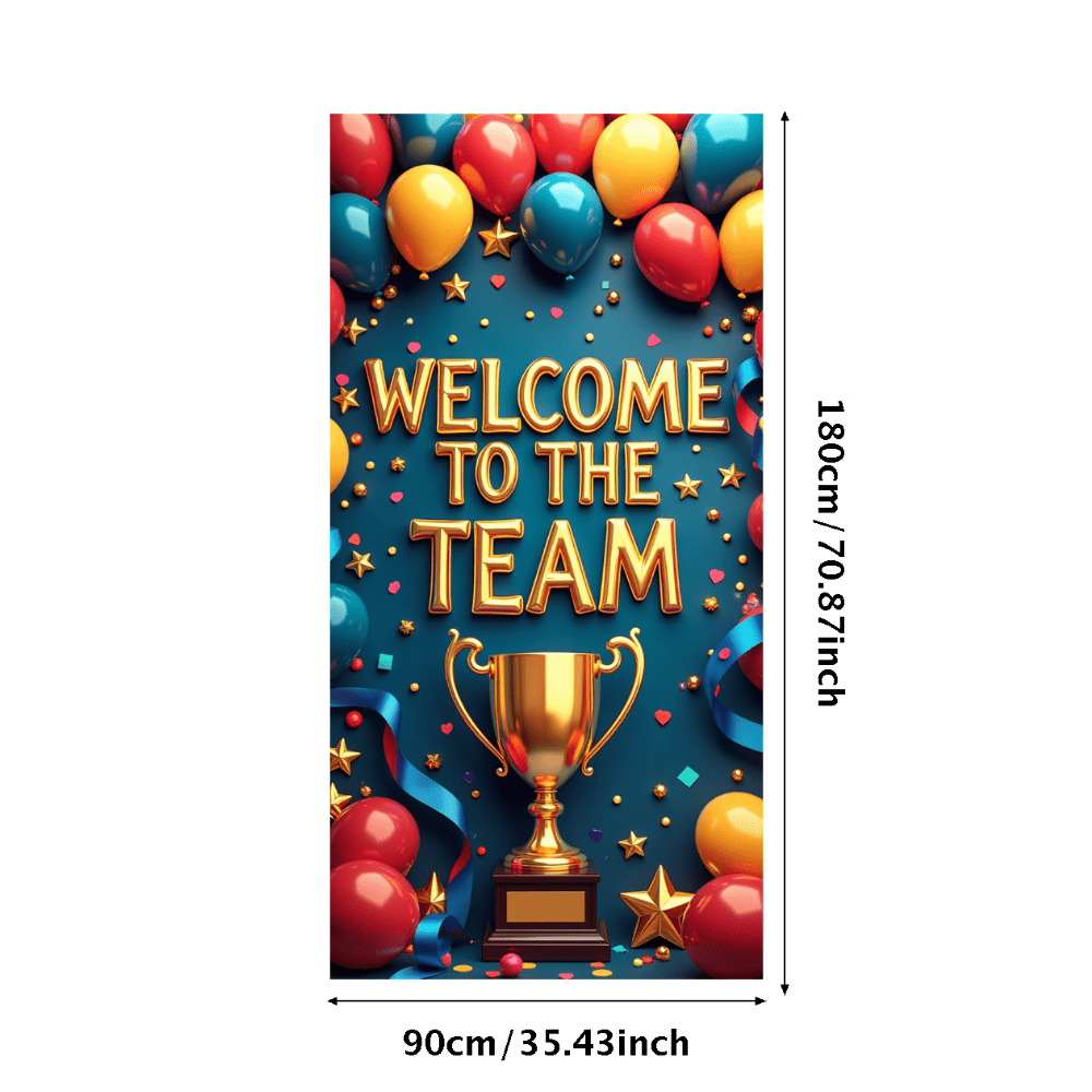 LUUFILx Welcome To The Team Banner Red Heart Design Decoration Ribbon ...