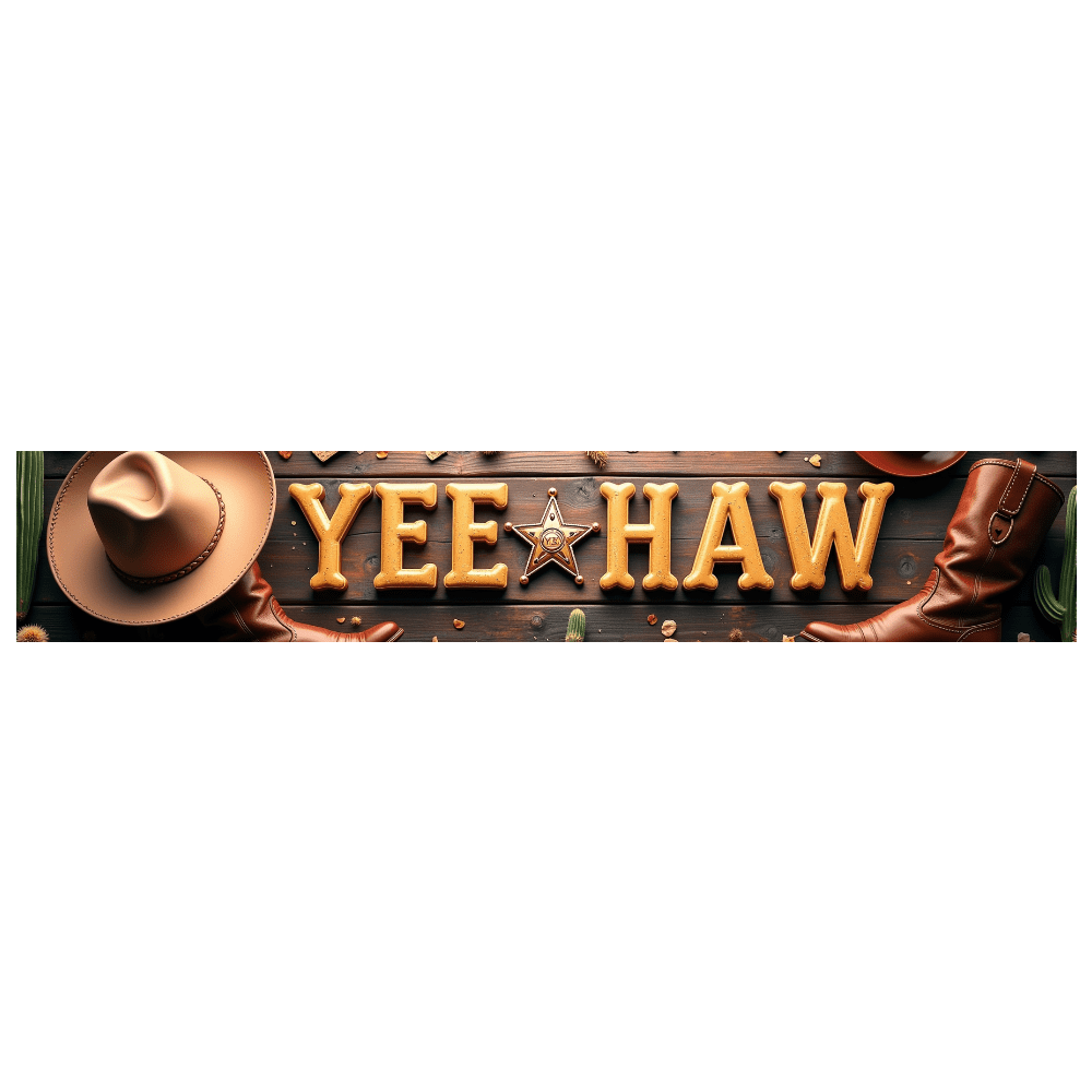 LUUFILx Western Themed Background Yee Haw Banner Cowboy Party Supplies ...