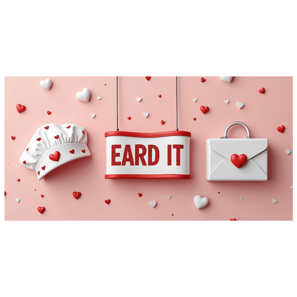 LUUFILx White Fabric Banner with Glittery Red Earned It Lettering Heart ...