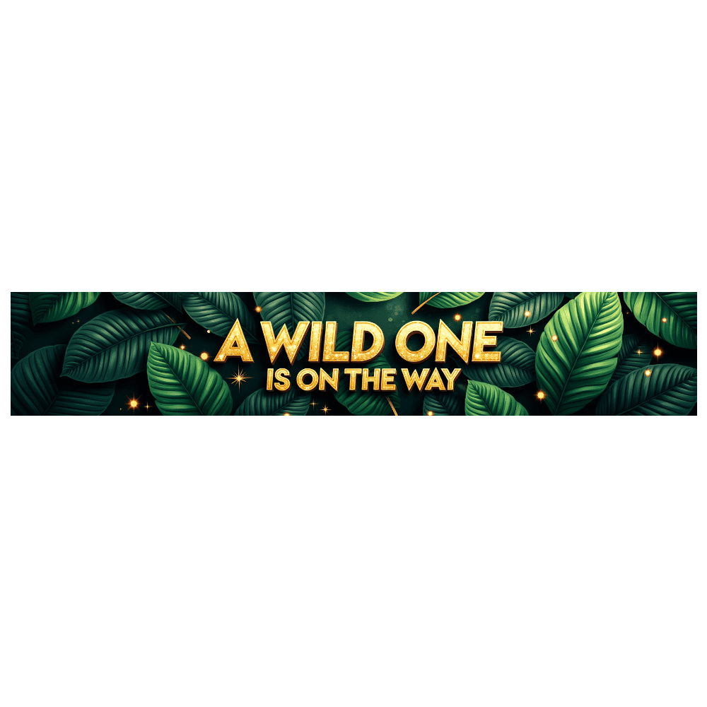 LUUFILx Wild One Jungle Theme Party Backdrop Baby Shower Banner for ...