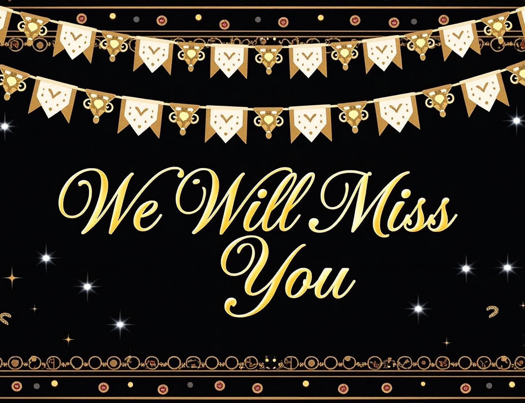LUUFILx We Will Miss You Farewell Party Decorations Balloon Banner ...