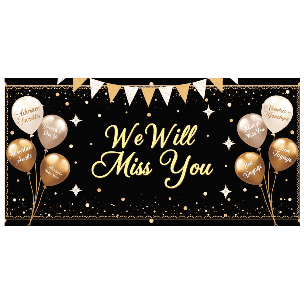 LUUFILx We Will Miss You Farewell Party Decorations Balloon Banner ...