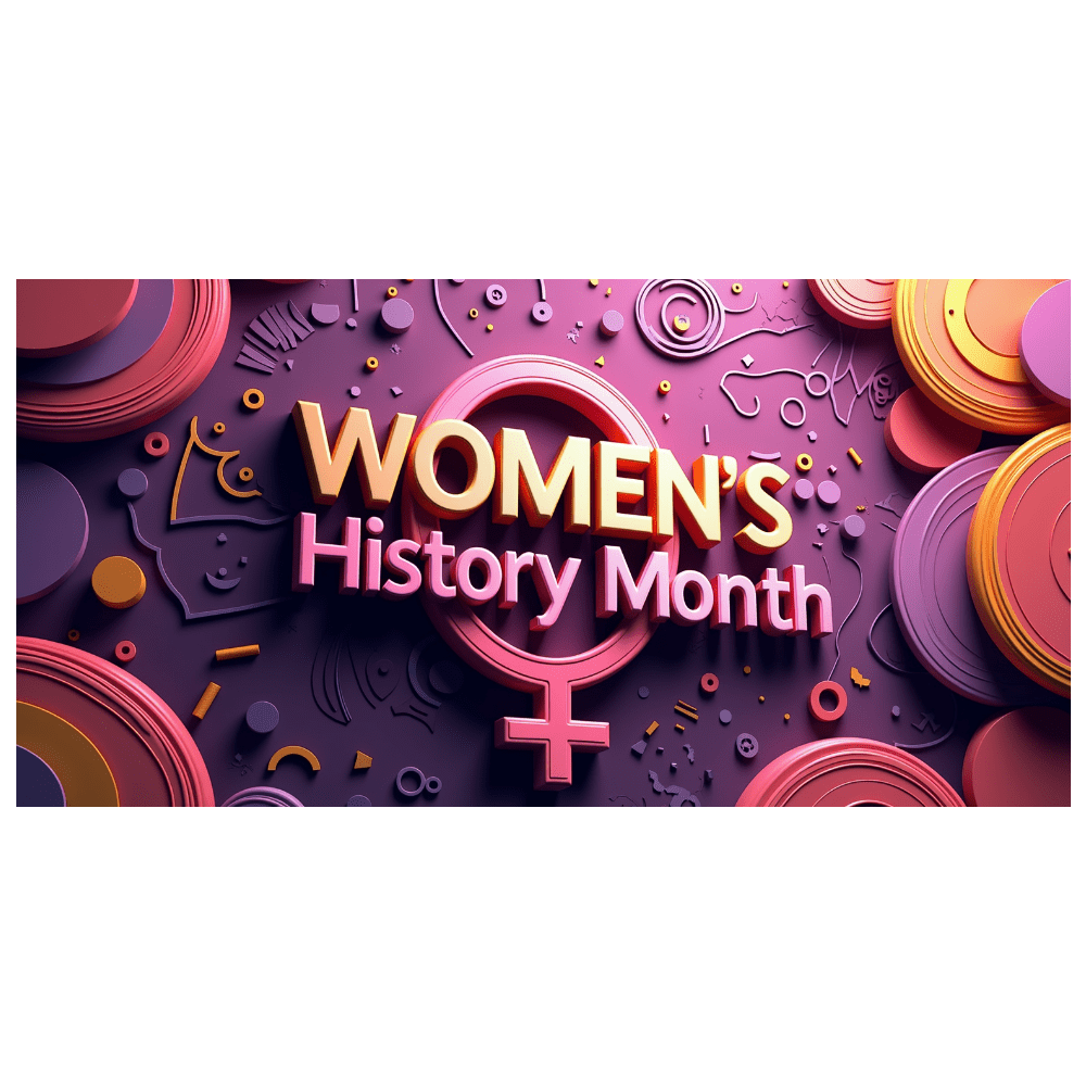 LUUFILx Women's History Month Banner Colorful Floral Design for ...