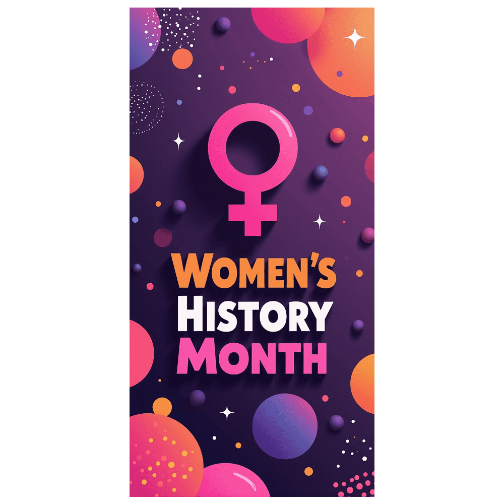 LUUFILx Women's History Month Banner Colorful Floral Design for ...