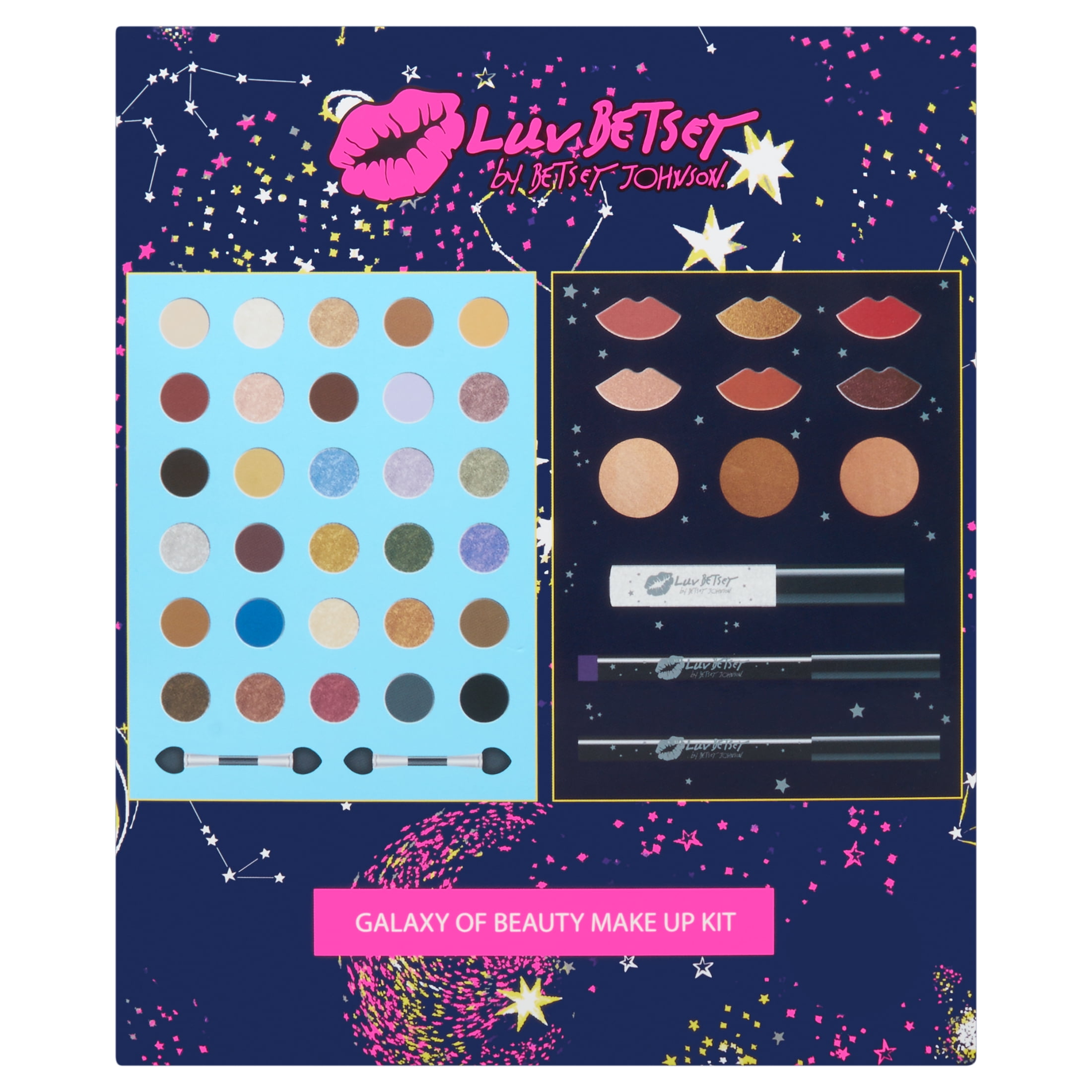 Luv Betsey Blockbuster Makeup Kit, 30 Eye Shadows, 6 Lip Glosses ...