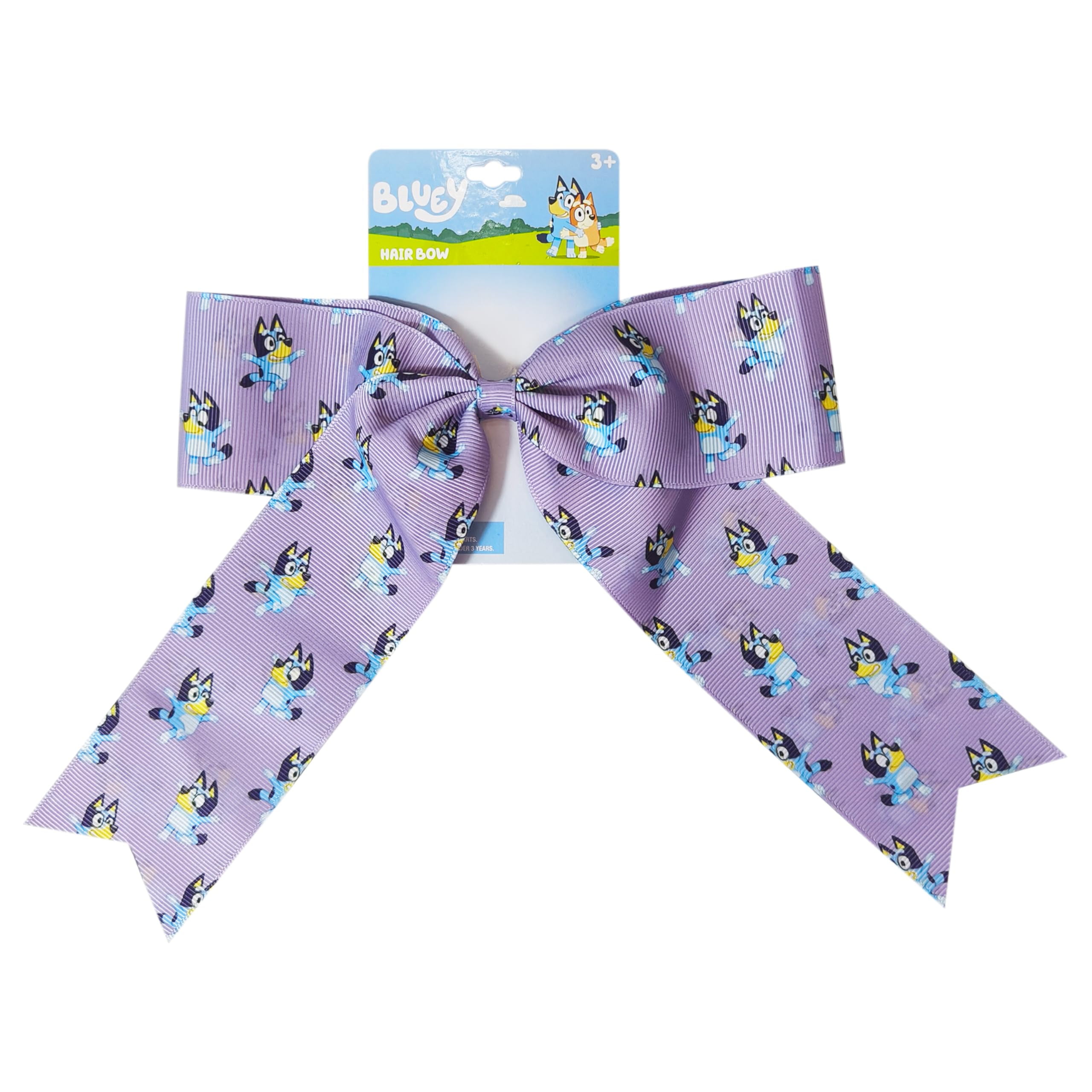 LUV HER Cute Bluey Hair Bows For Girls - One Large Printed Hair Bow ...
