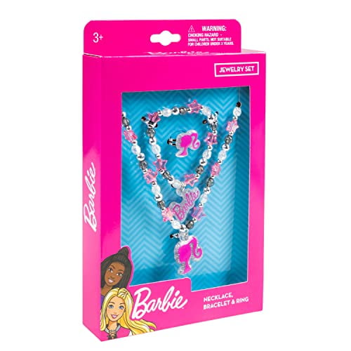 LUV HER Barbie 3 Piece Toy Jewelry Box Set with Bead Necklace, Bracelet ...