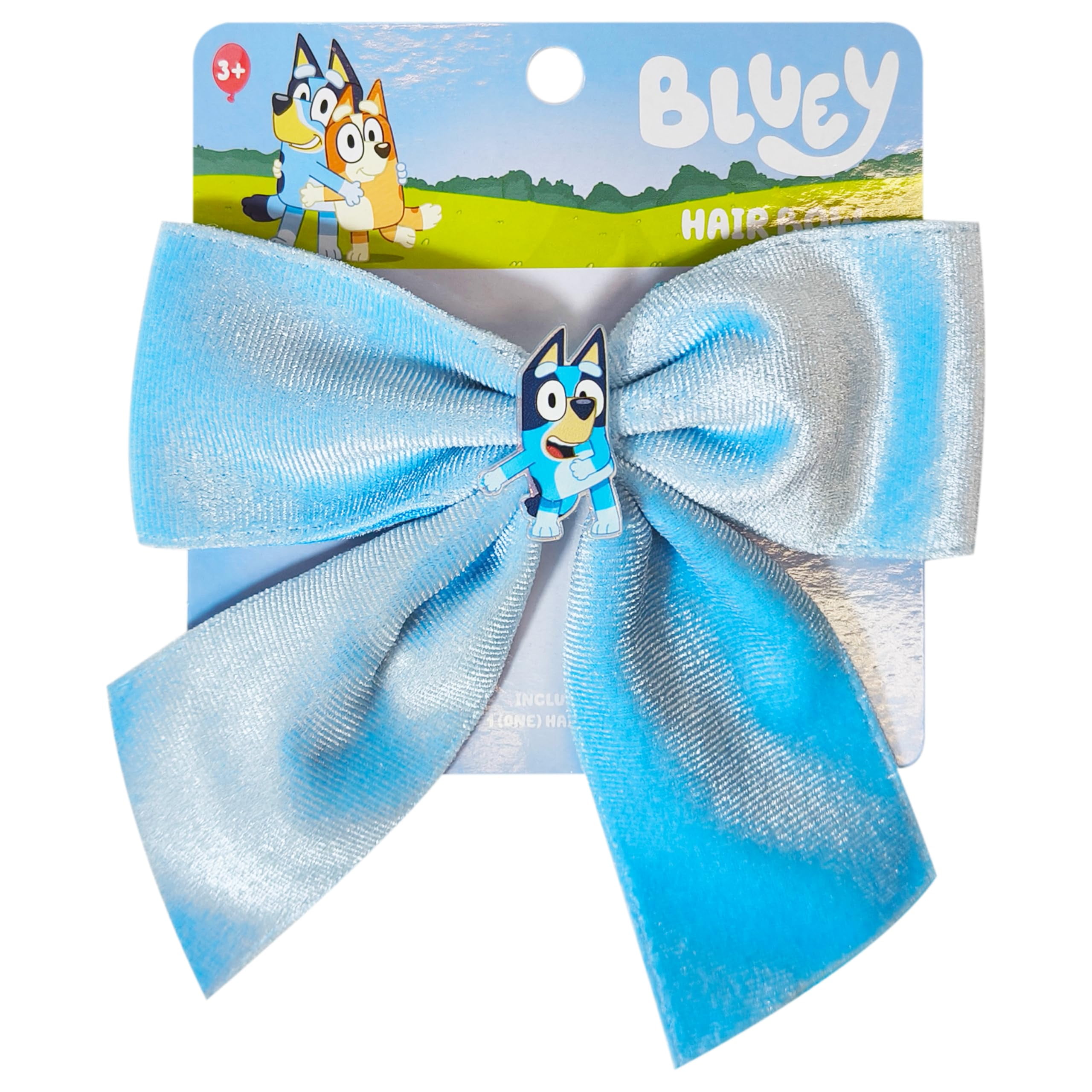 LUV HER Bluey Long Tail Hair Bow for Girls with Alligator Clip with ...