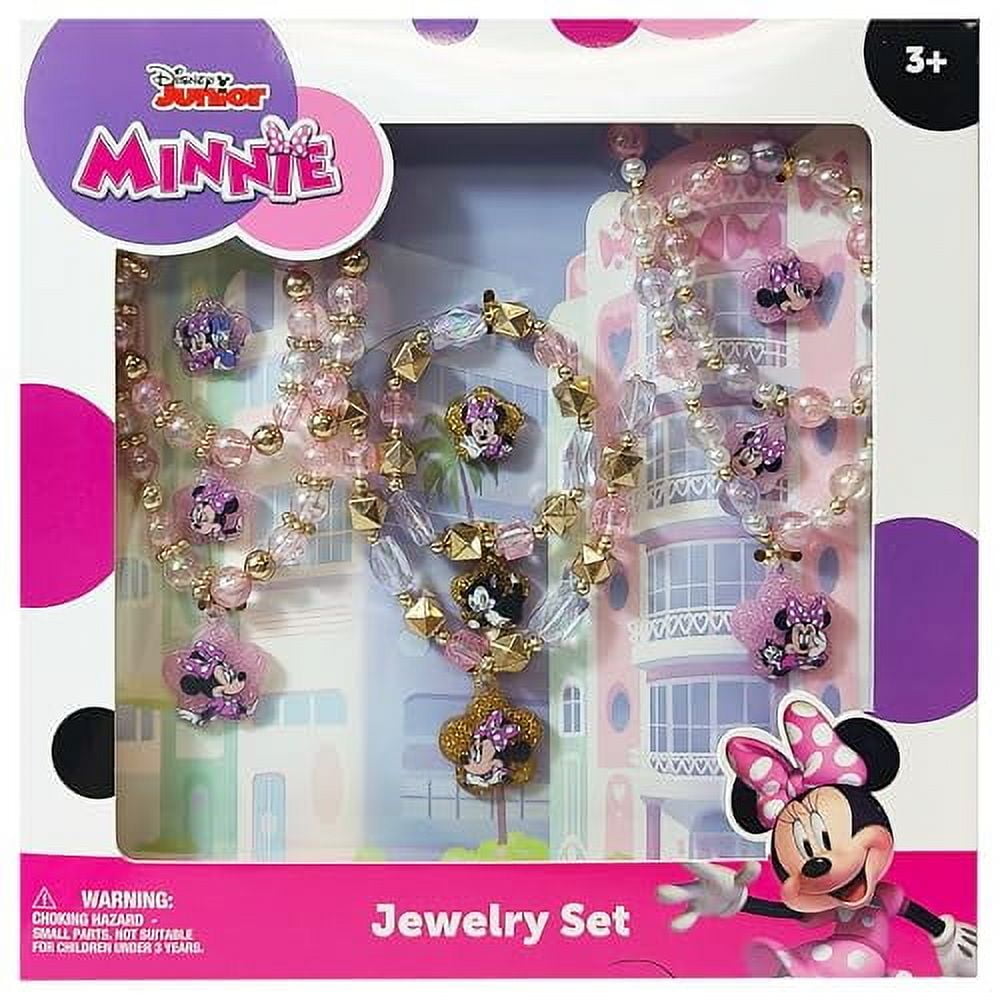 LUV HER Disney Minnie Girl's Jewelry Set - Dress up 9 Piece Toy Jewelry ...