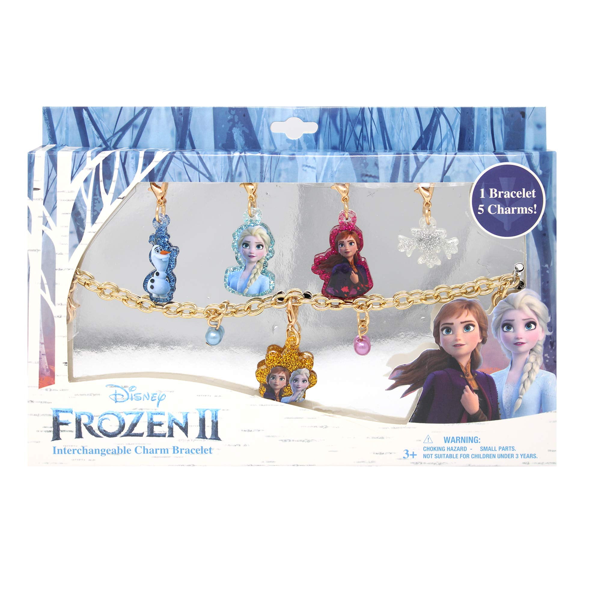 LUV HER Frozen 2 Girls Add-A-Charm Bracelet Box Set with 1 Bracelet and ...