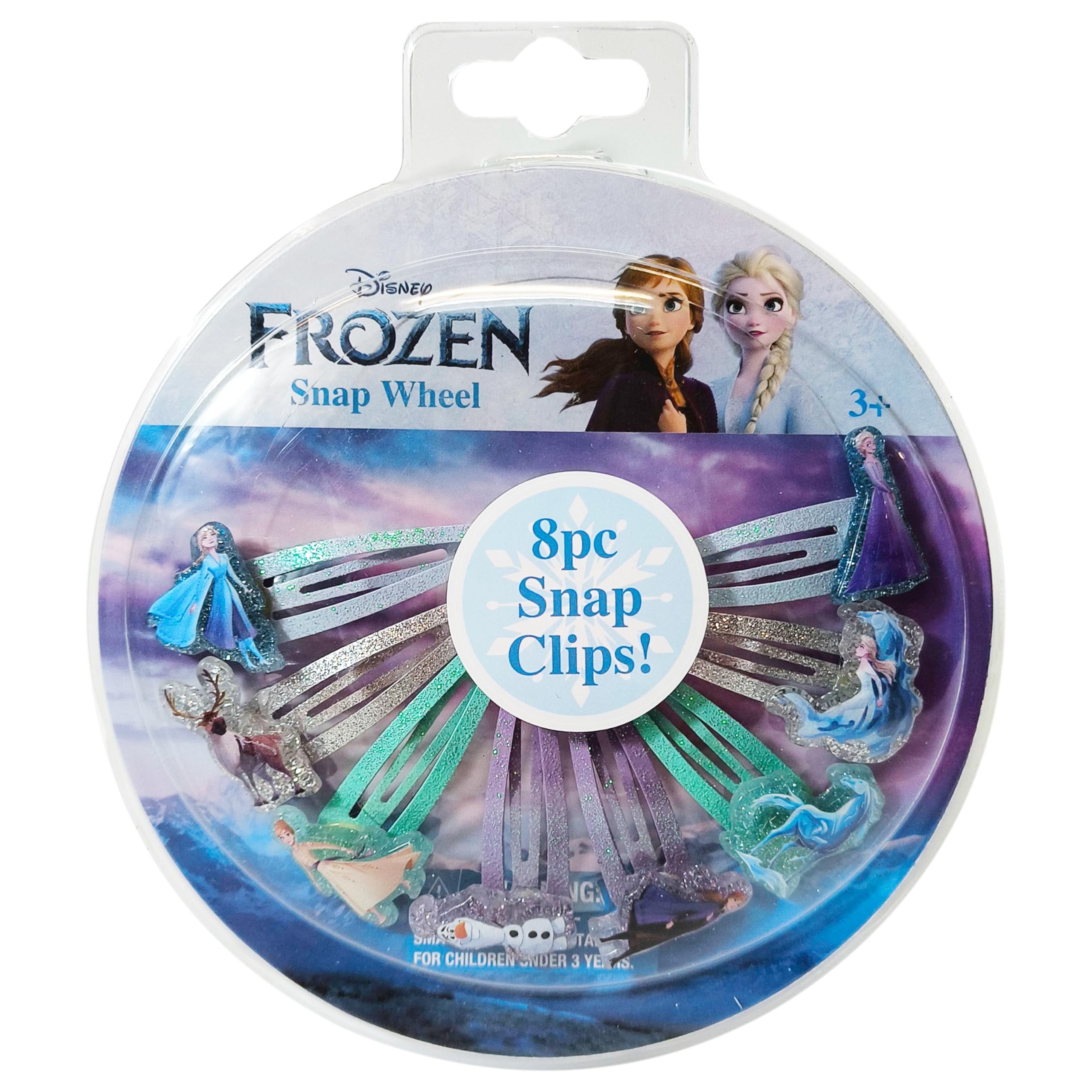 LUV HER Frozen Hair Clips for Girls Snap Clips 8 Pack Multi Color Ages ...