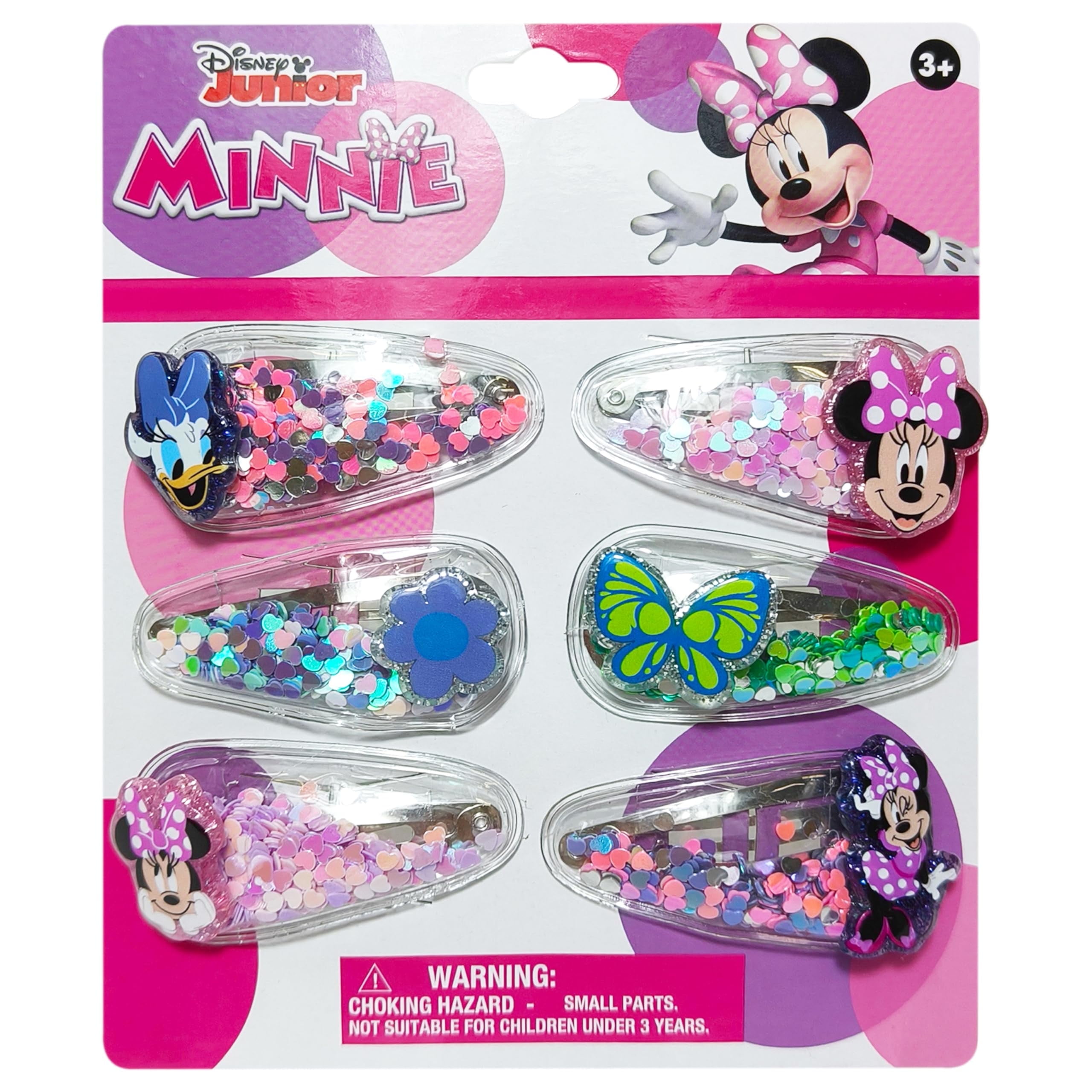 LUV HER Licensed Hair Accessories For Girls, 6pc Cute Hair Clips with ...