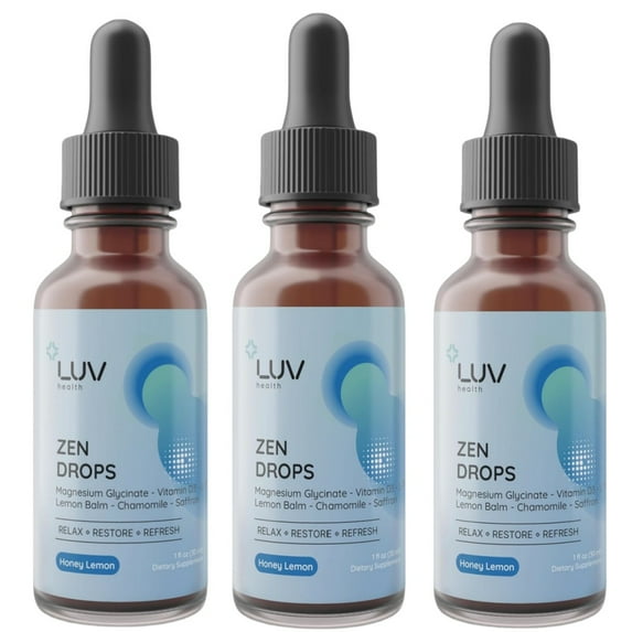 LUV_Zen_Drops:Anxiety_and_Stress_Support_Drops_with_Magnesium_Glycinate_Vitamin_D3,Lemon_Balm ...