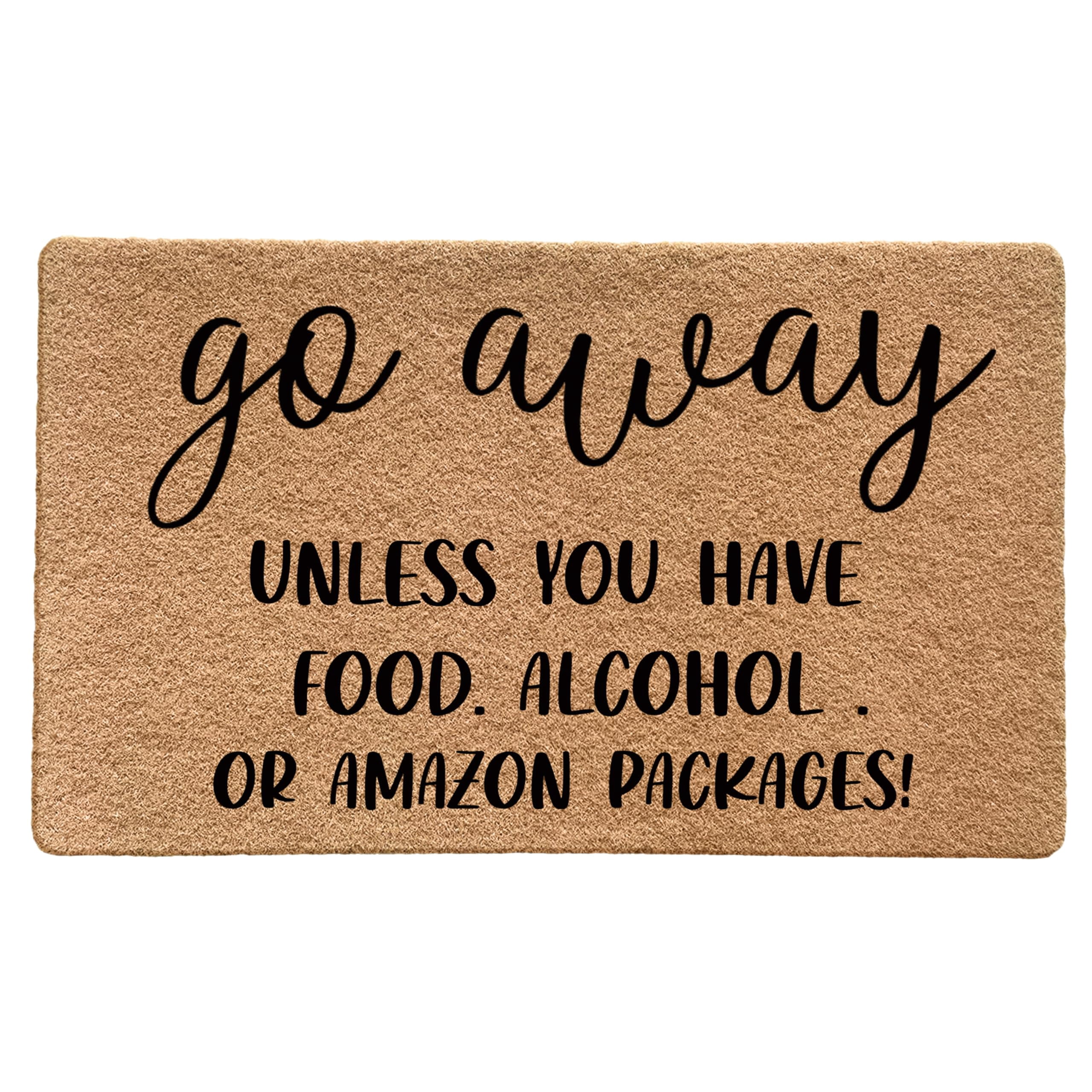 LUVADIAN Funny Welcome Mats JKF25 for Front Door - Go Away Welcome Mat ...